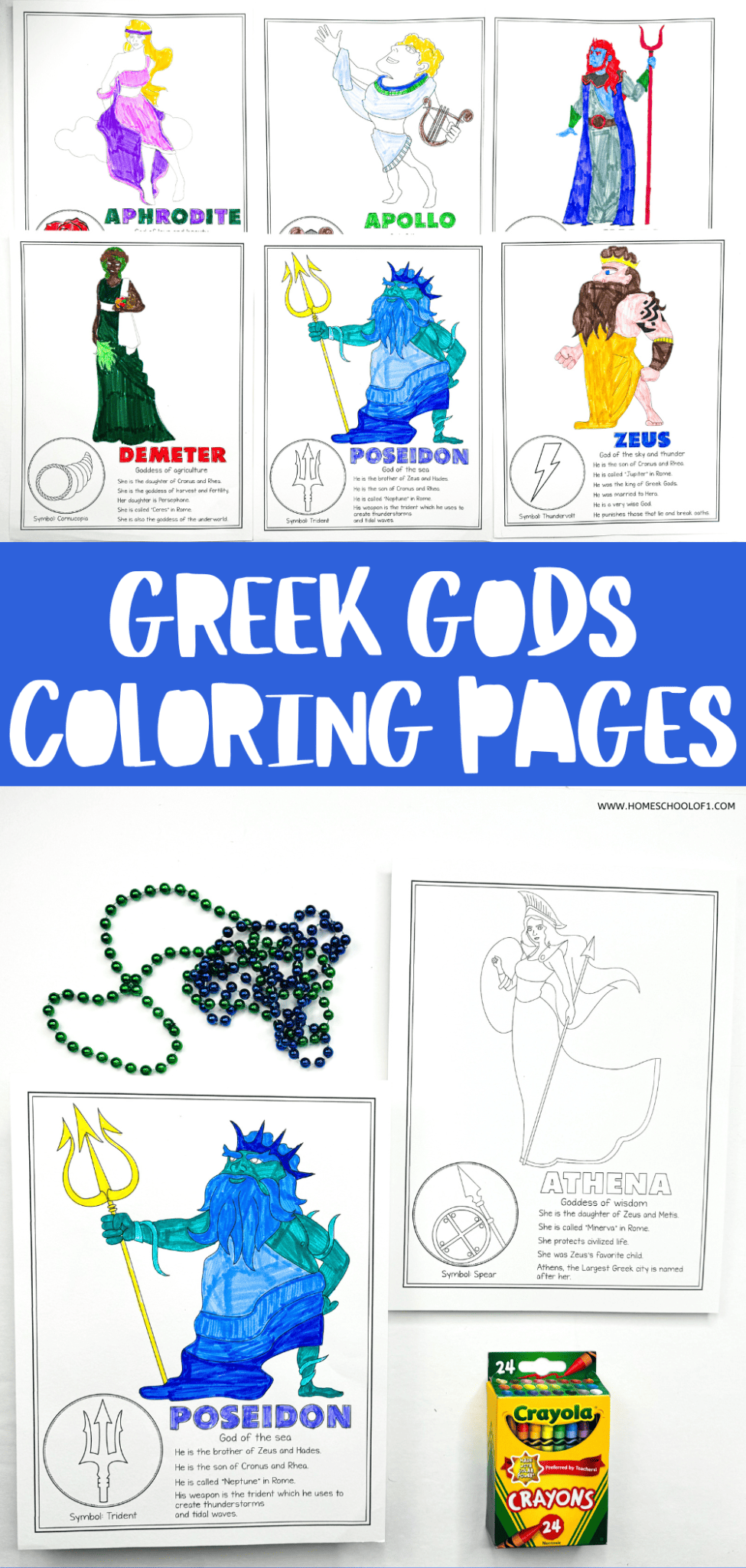 Free Greek Gods Coloring Pages Printable
