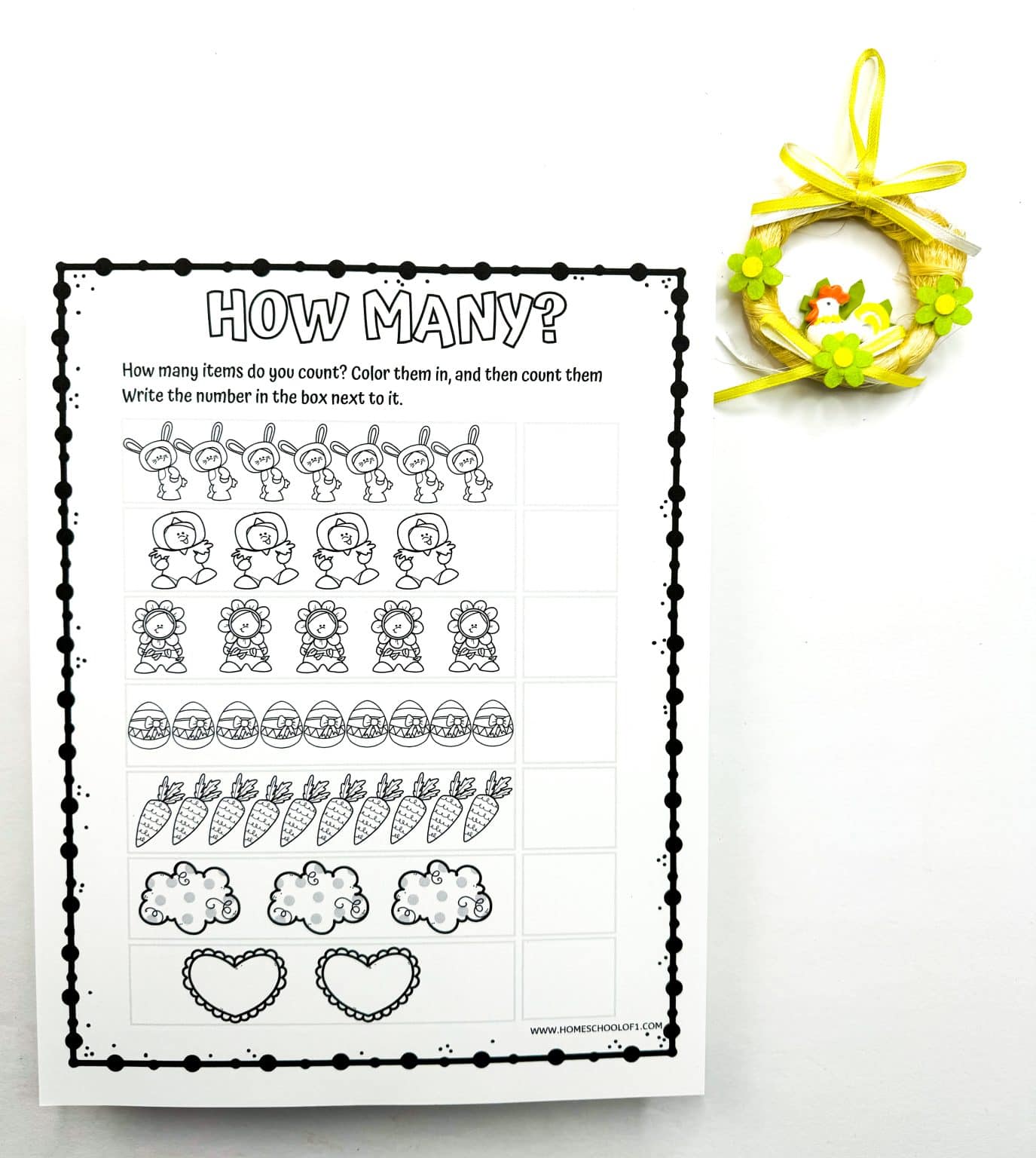 Free Easter Math Worksheets For Kindergarten