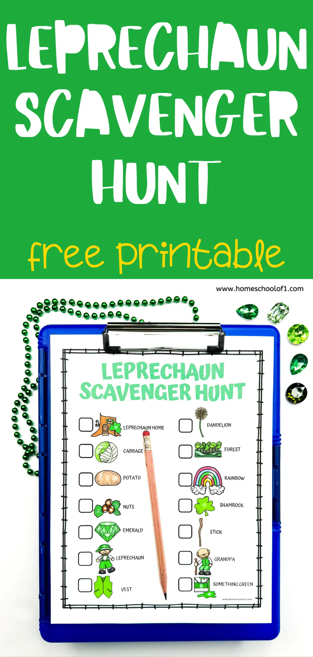 Leprechaun Scavenger Hunt Free Printable
