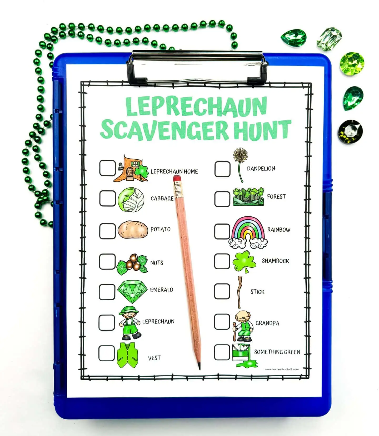Leprechaun Scavenger Hunt Free Printable