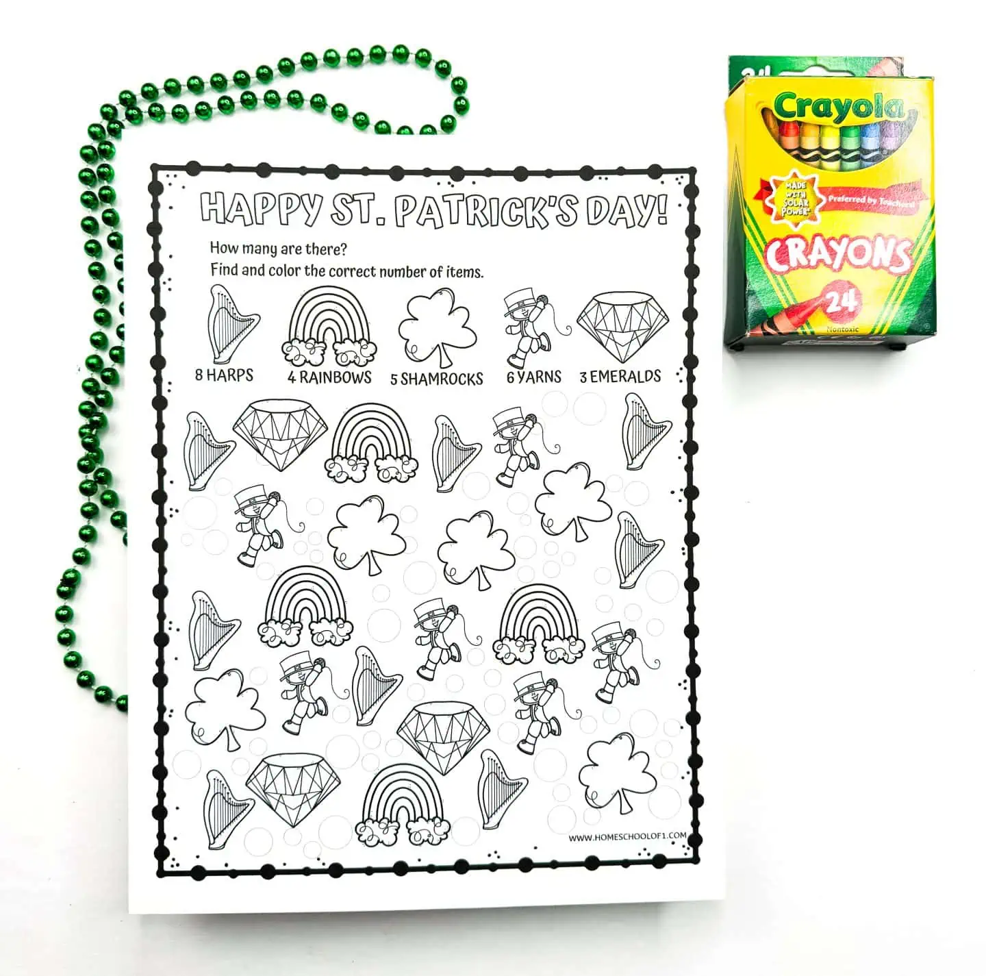 5 Free St Patrick's Day Math Worksheets For Preschool