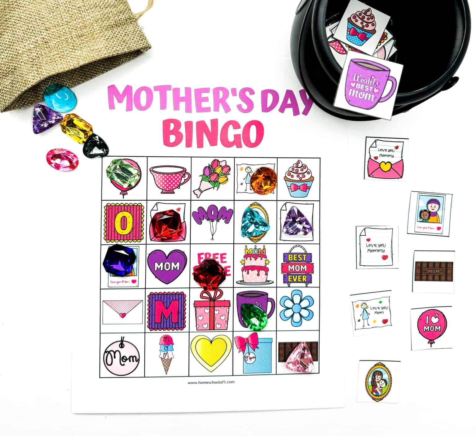 Free Printable Mother's Day Bingo Game for Kids