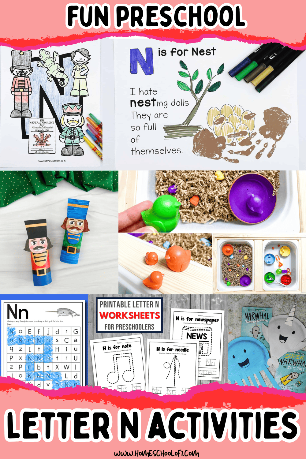 Letter N Activities for Preschoolers (Crafts & Free Printables)