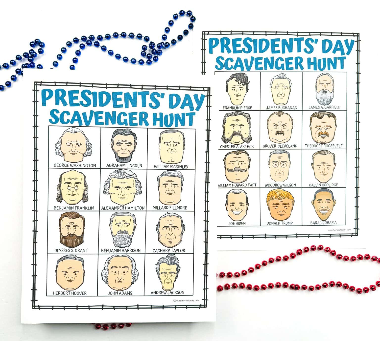Free President's Day Scavenger Hunt Printable