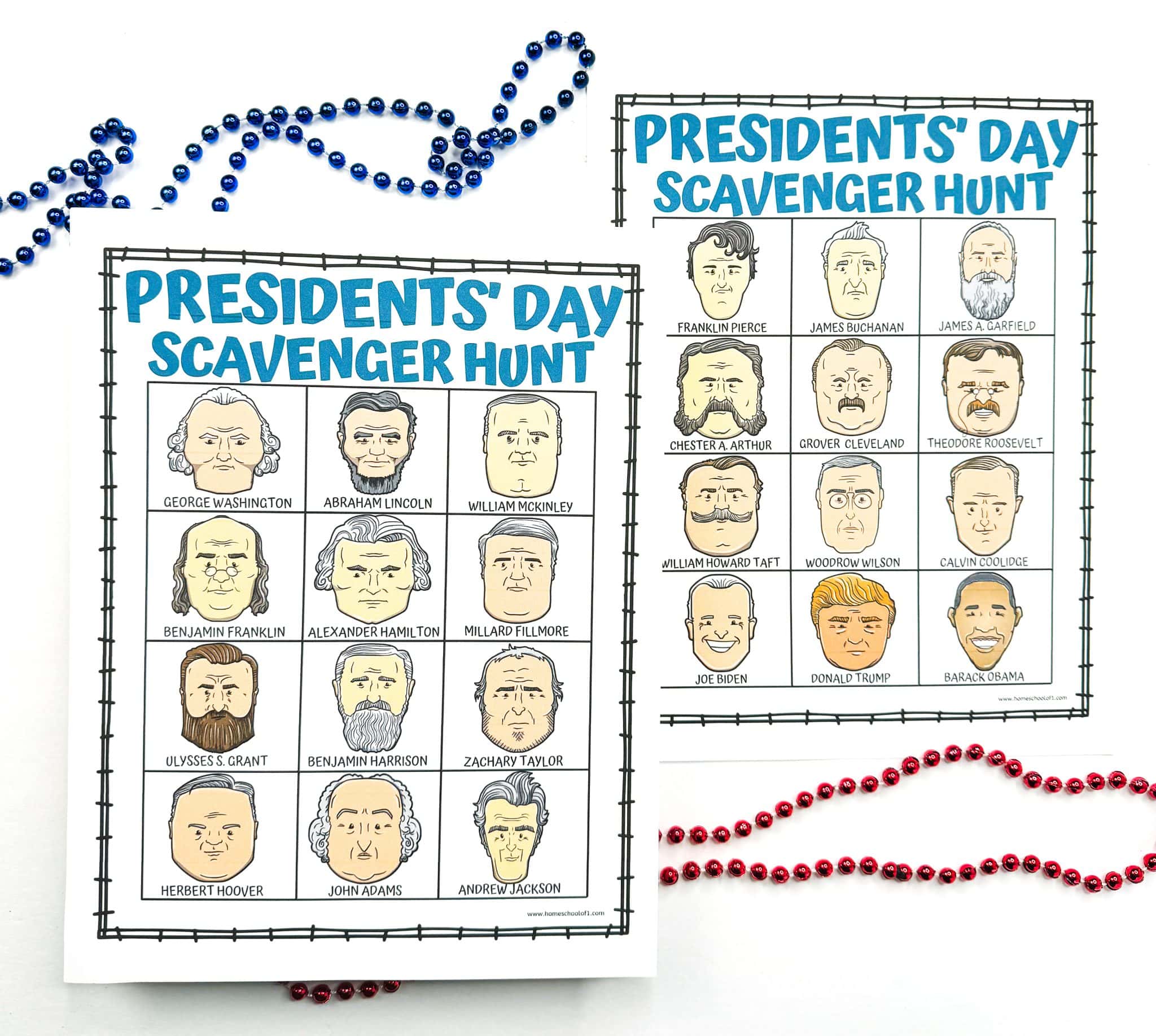 Free Presidents Day Scavenger Hunt Printable