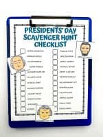 Free Presidents Day Scavenger Hunt Printable