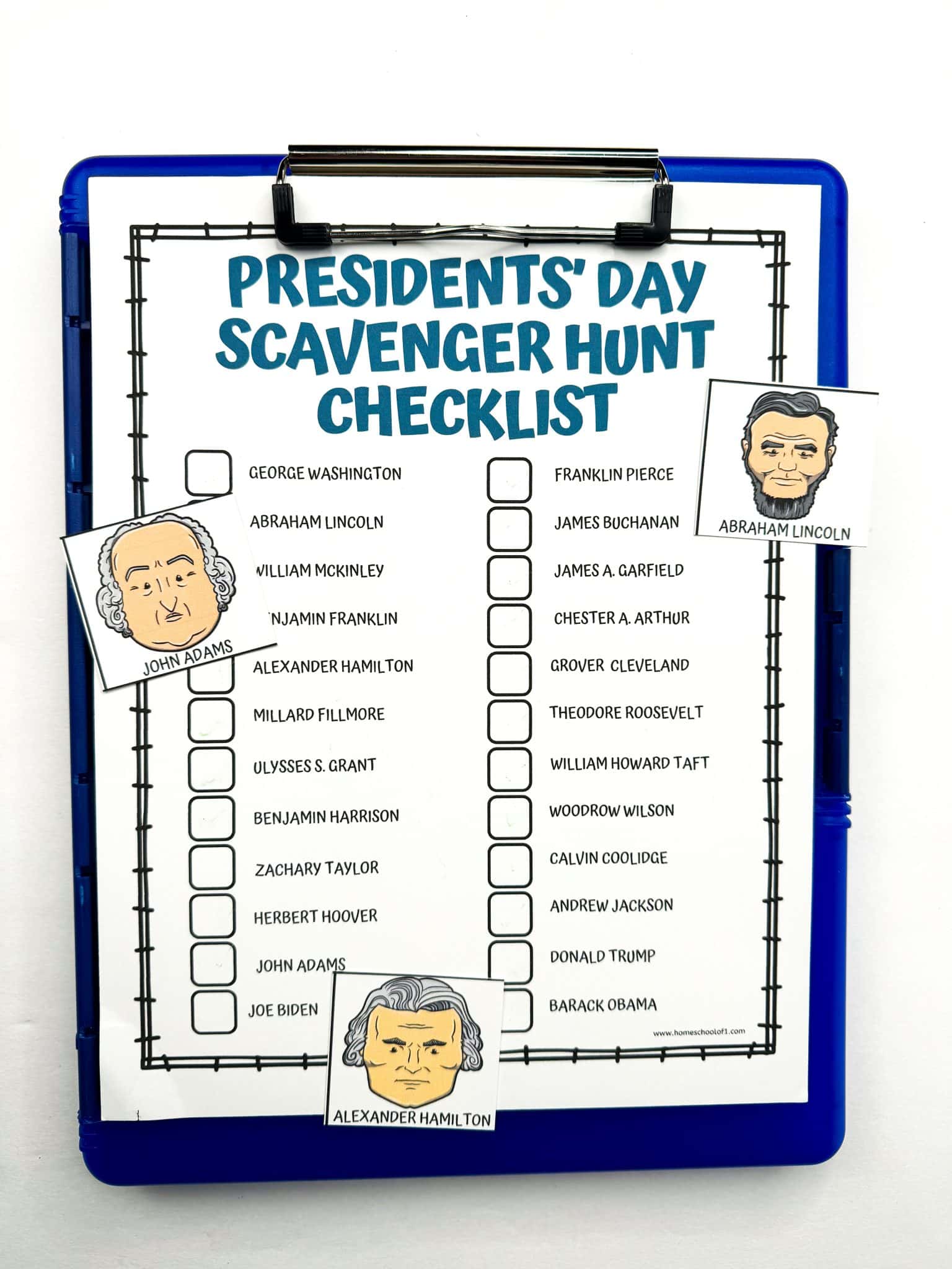 Free Presidents Day Scavenger Hunt Printable