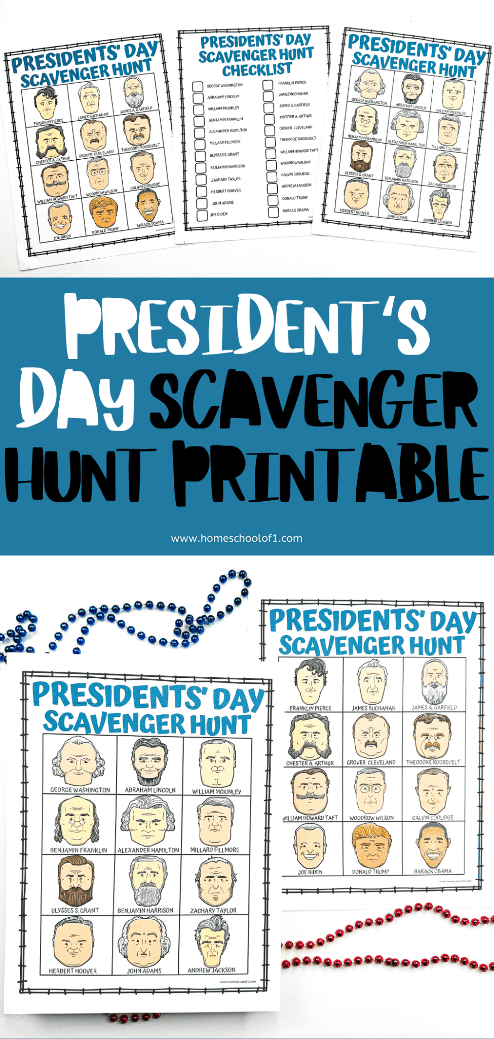 Free President's Day Scavenger Hunt Printable