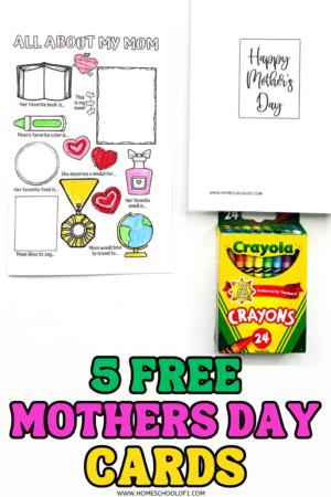 Free Printable Mother’s Day Cards to Color