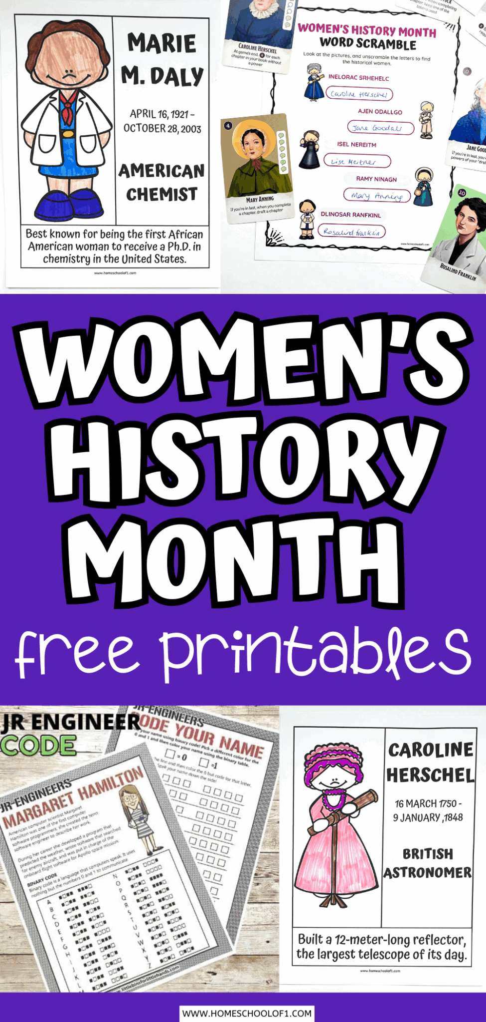 Free Women's History Month Printables