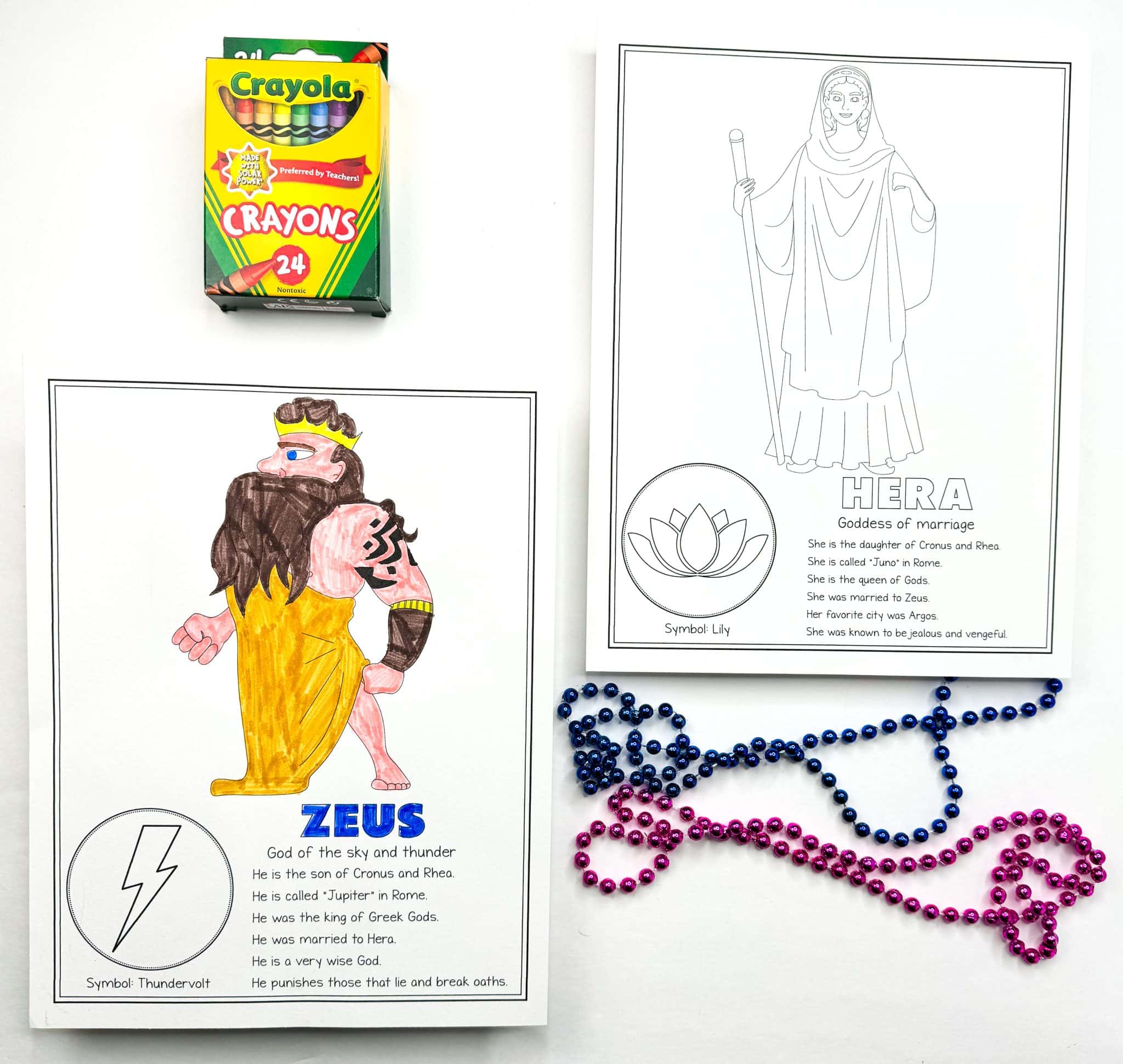 Free Greek Gods Coloring Pages Printable