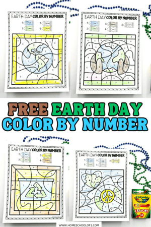 Free Earth Day Color by Number Printables for Kids