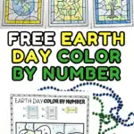 Free Earth Day Color by Number Printables for Kids
