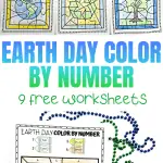 Free Earth Day Color by Number Printables for Kids