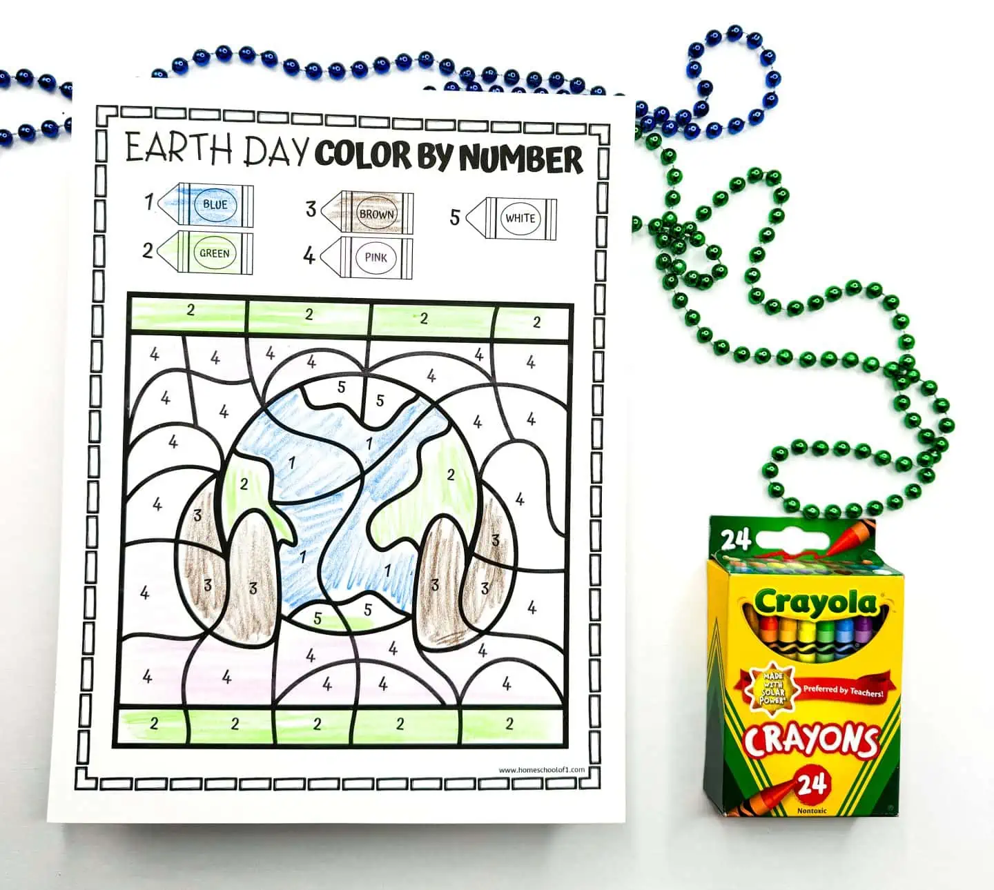 Free Earth Day Color by Number Printables for Kids