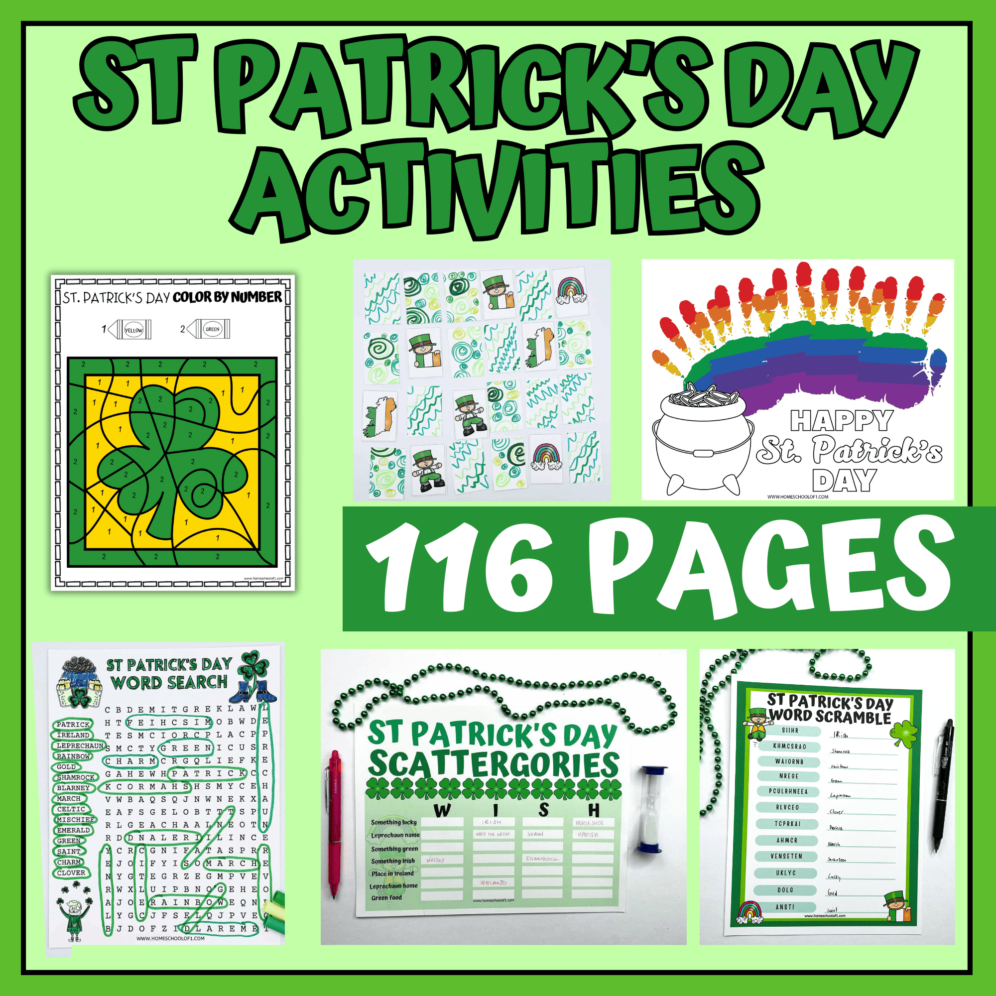 Free St Patrick's Day Word Search Printable for Kids