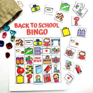 Free Back to School Bingo Printable (5 School Bingo Cards)