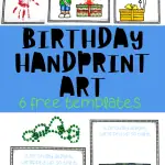 Birthday Handprint Art (6 Free Templates)