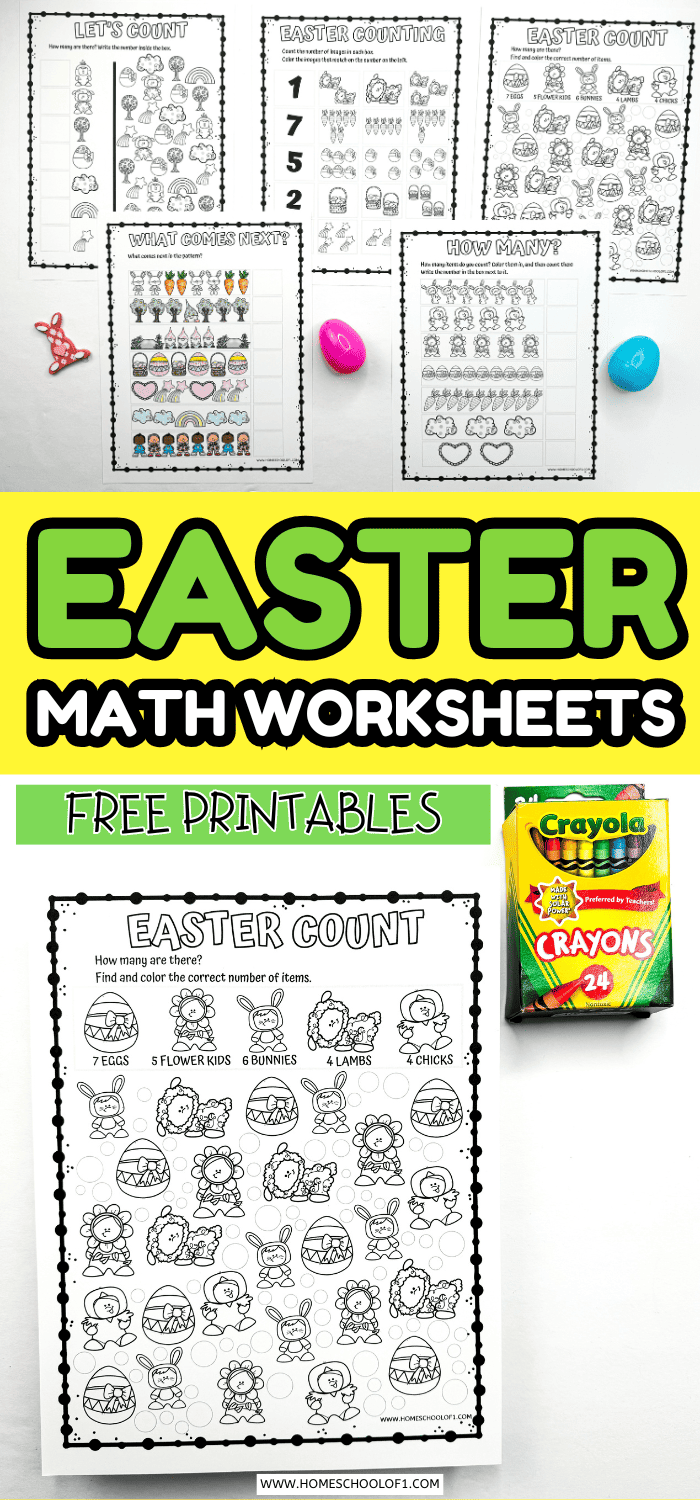 Free Printable Easter Math Worksheets For Kindergarten