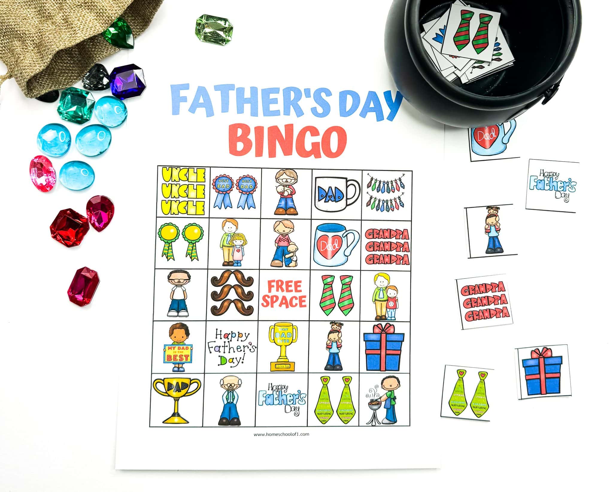 Free Father's Day Bingo Printable for Kids