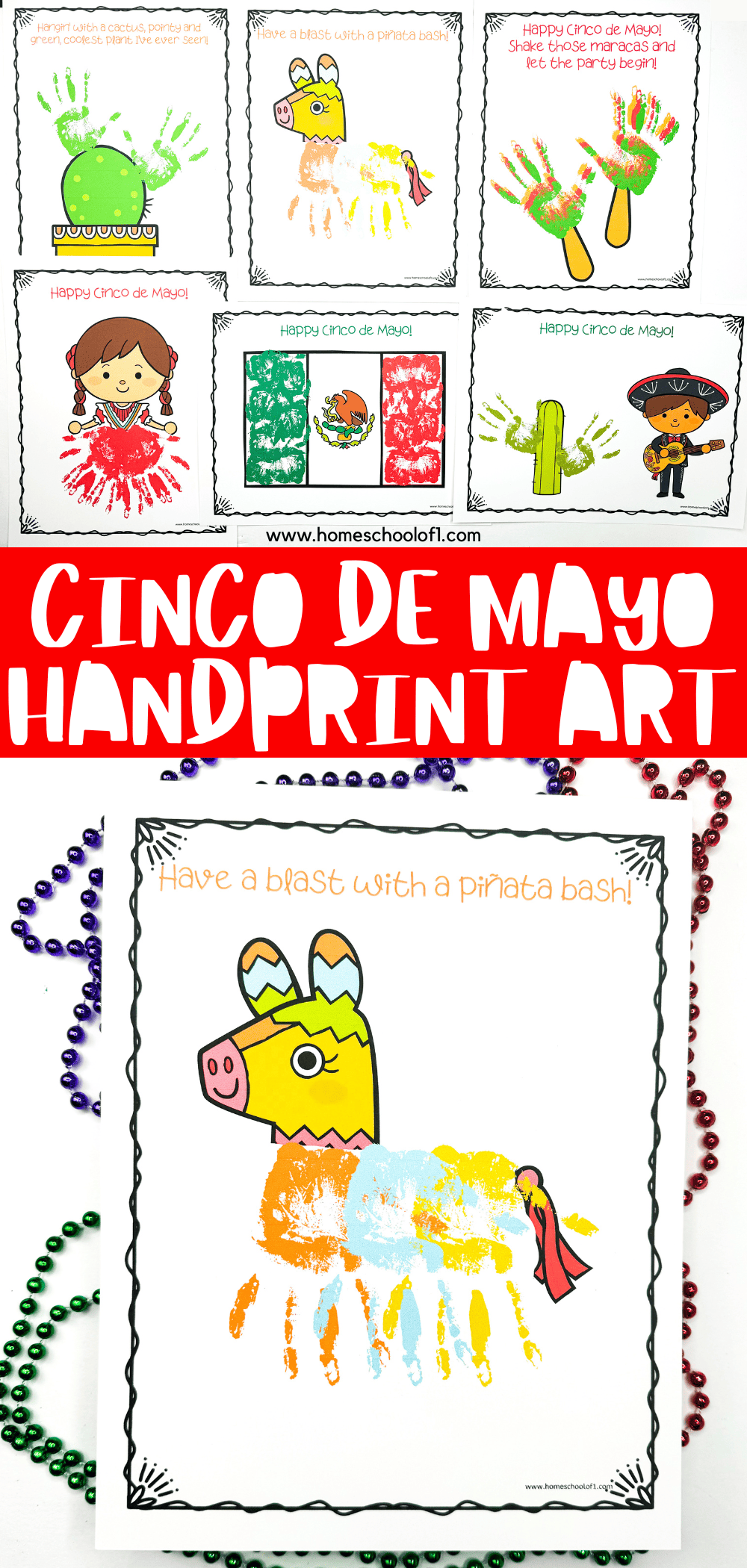 Cinco de Mayo Handprint Art – Free Printable Templates