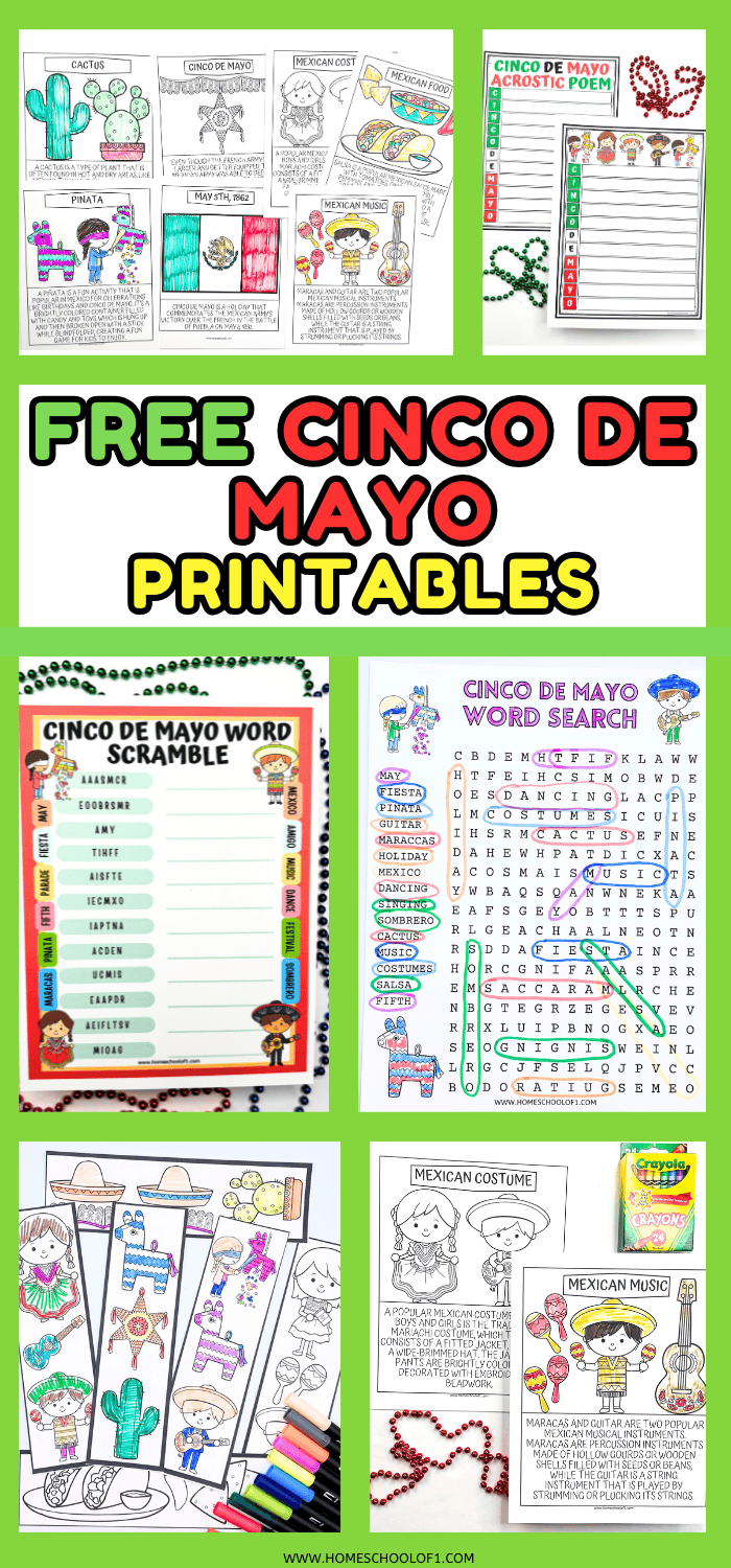 Free and Fun Cinco de Mayo Worksheets for Kids