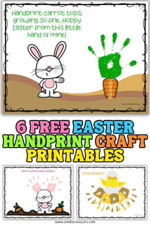 Free Easter Handprint Craft Printable (6 Keepsake Templates)