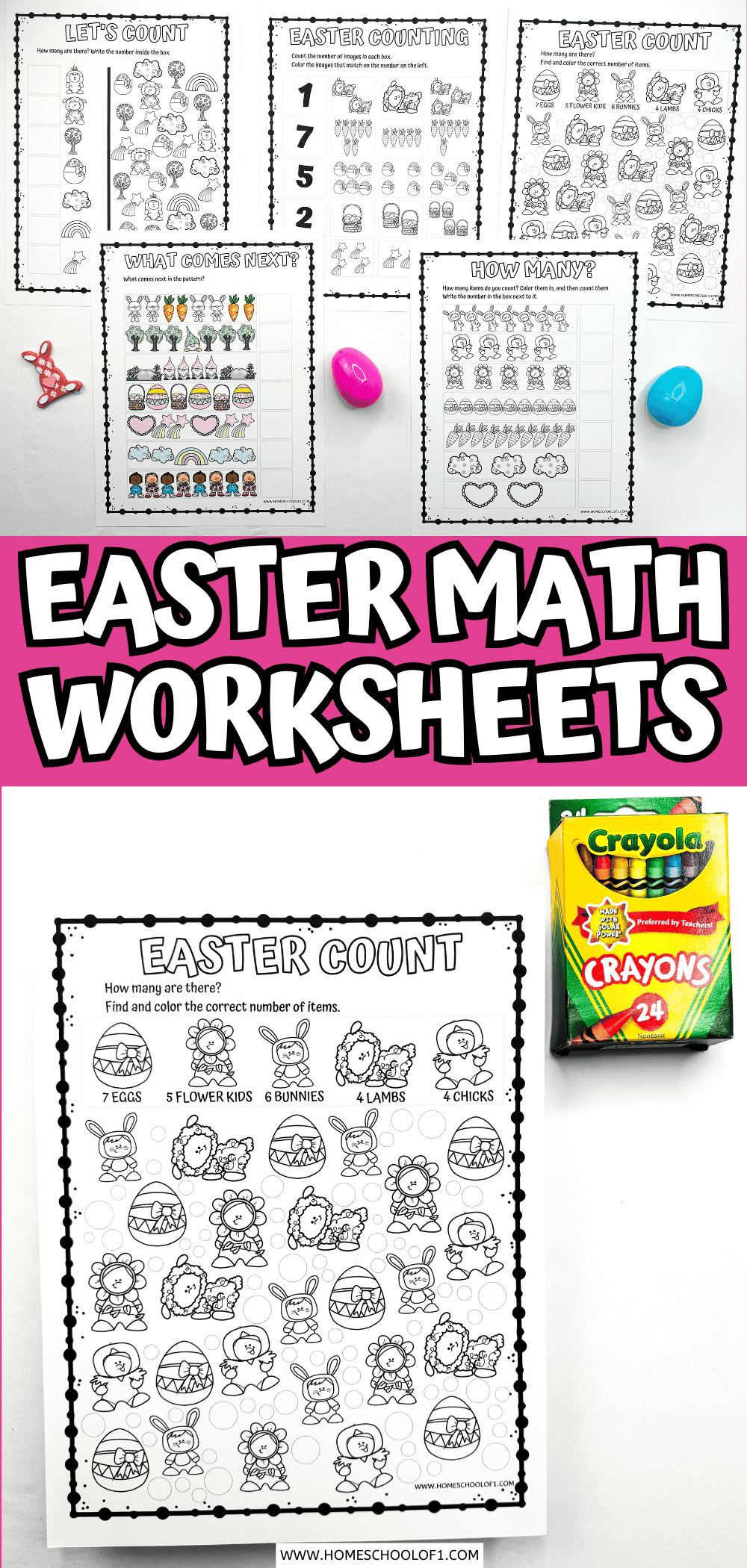 Free Printable Easter Math Worksheets For Kindergarten