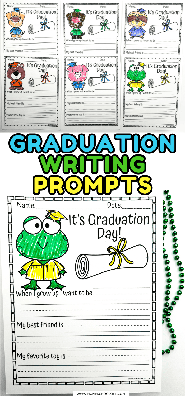 Kindergarten Graduation Worksheet (Free Writing Prompts)