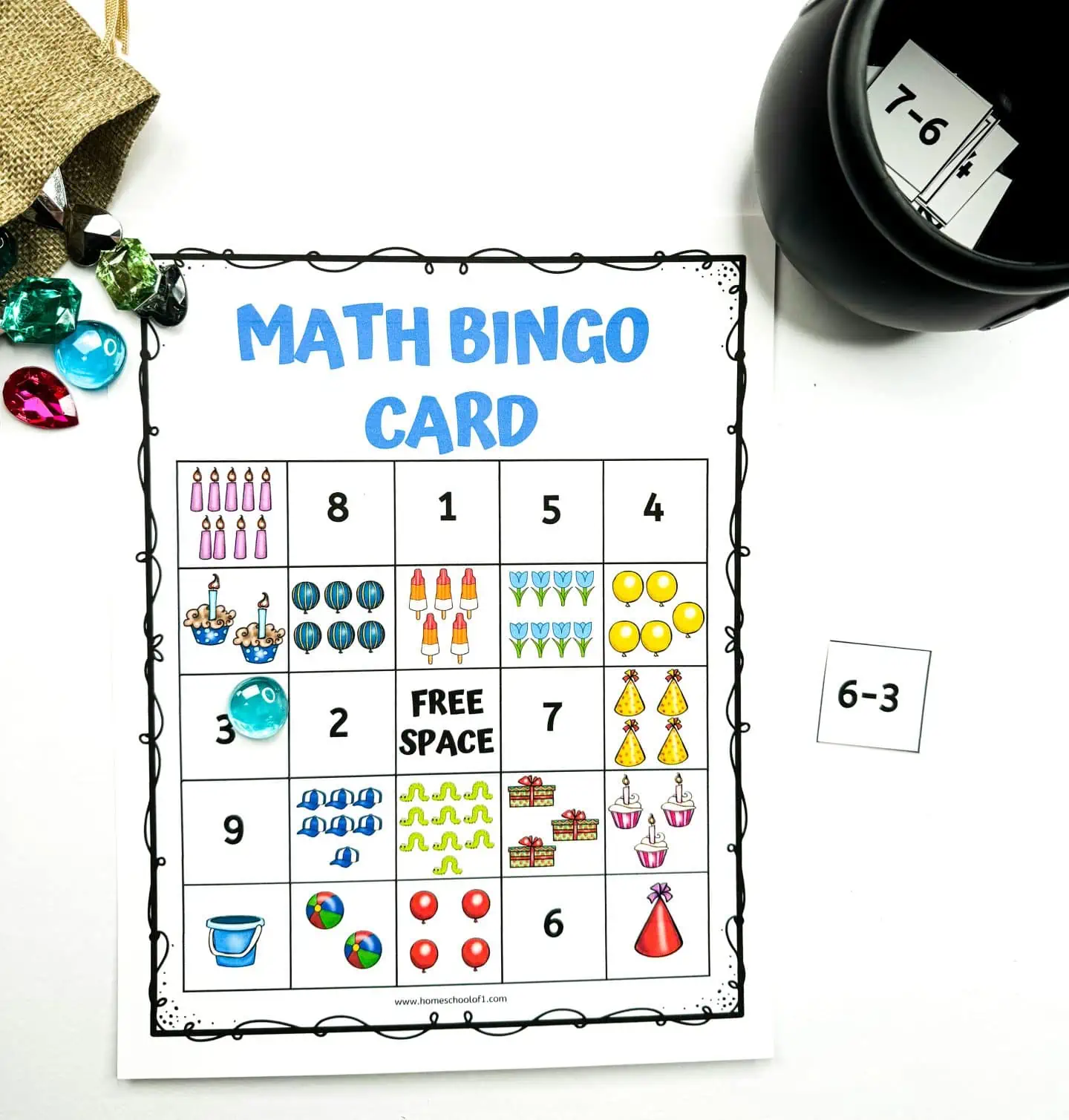 Free Math Bingo Printable (Addition & Subtraction 1-10)