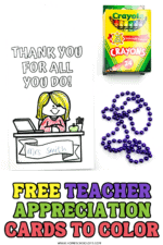 Free Printable Teacher Appreciation Cards to Color