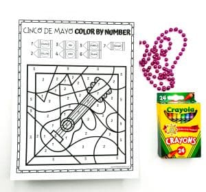 Free Cinco de Mayo Color by Number Worksheets