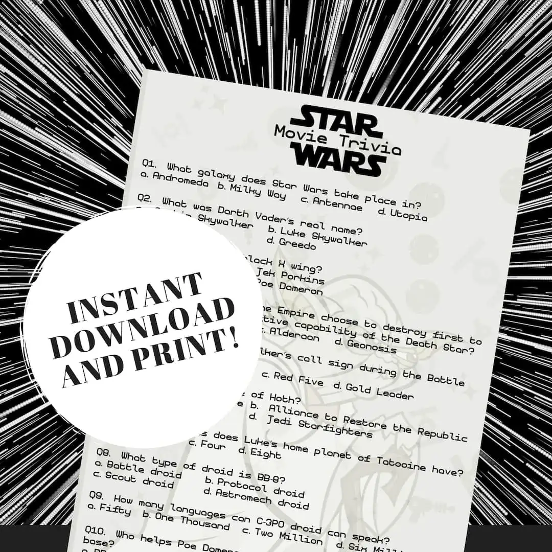 15 Star Wars Printable Games for Kids