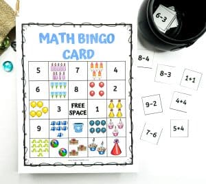 Free Math Bingo Printable (Addition & Subtraction 1-10)