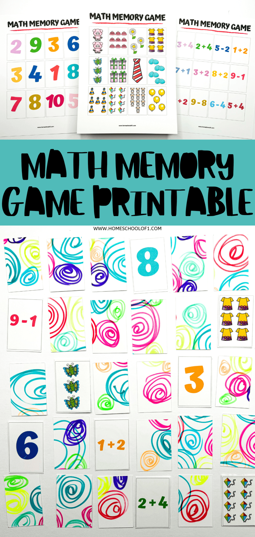 Free Math Memory Game Printable