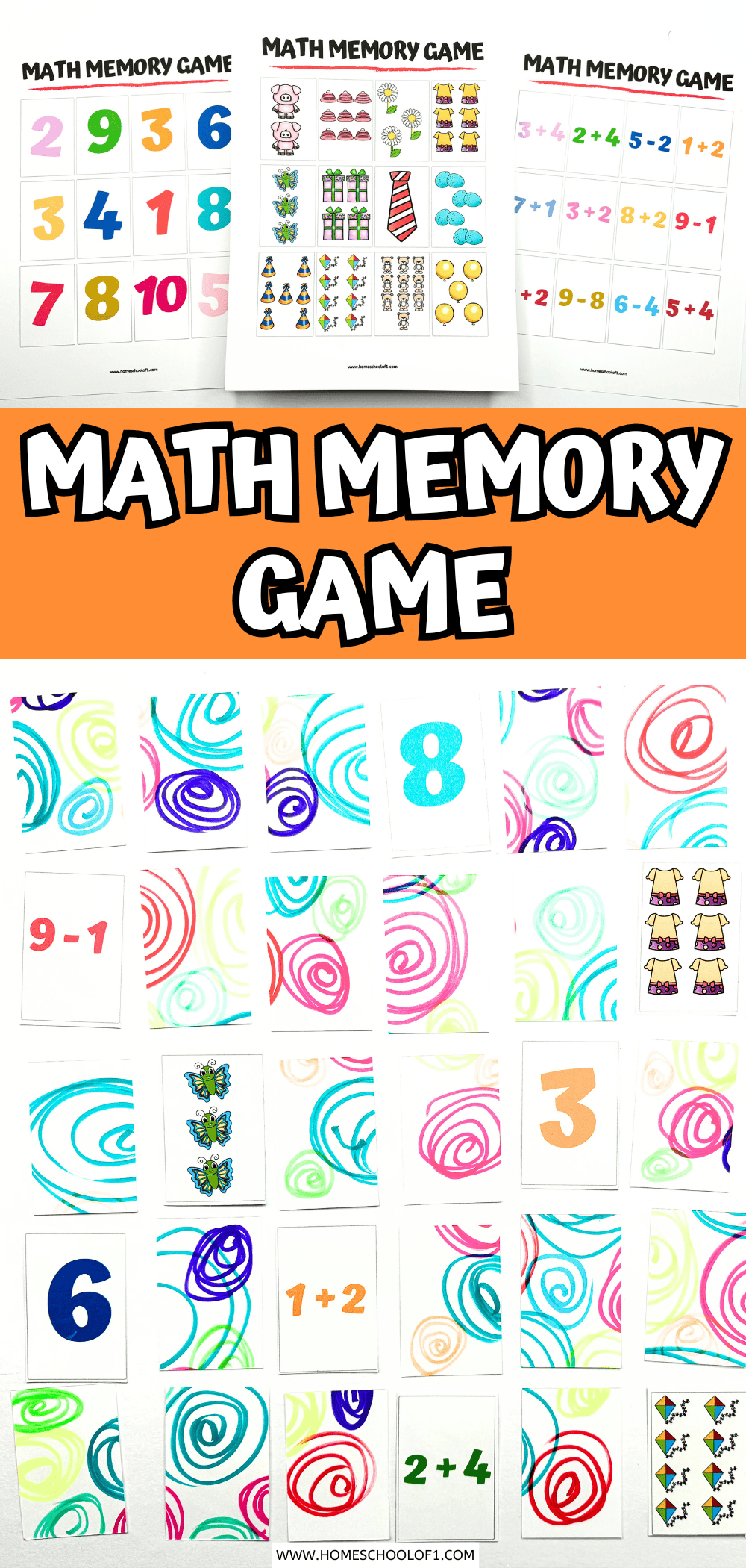 Free Math Memory Game Printable