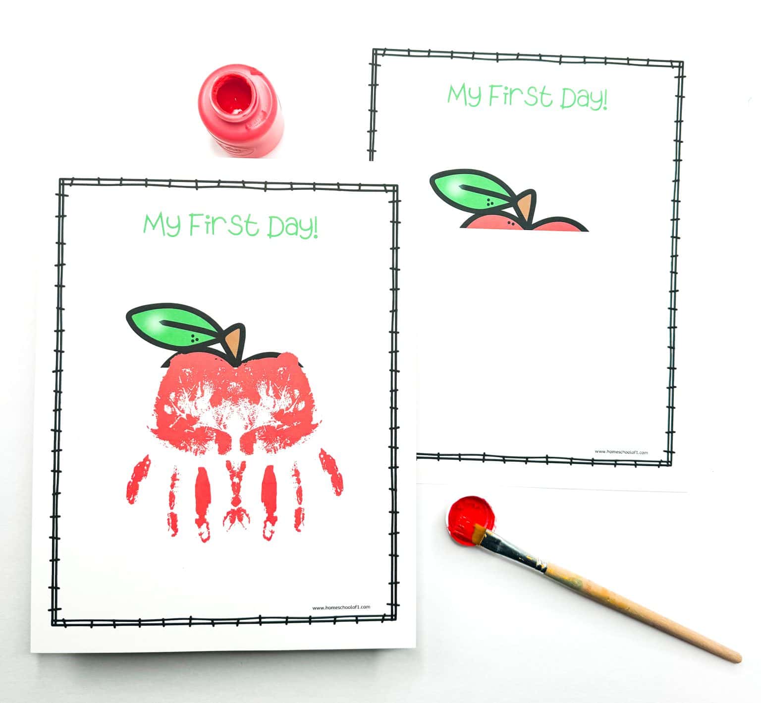 First Day of School Handprint Craft (Free Printable Keepsake)