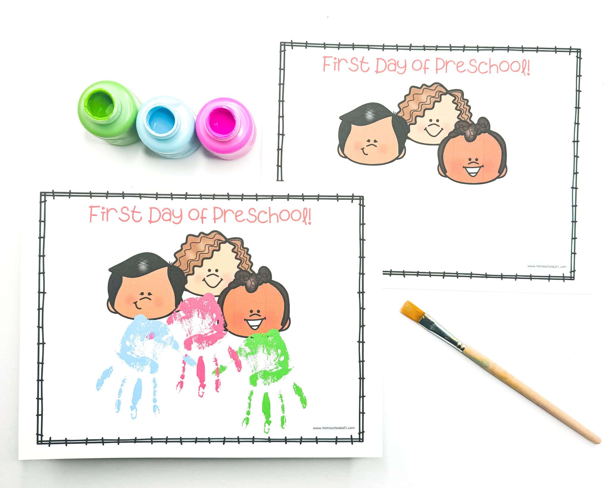 First Day of School Handprint Craft (Free Printable Keepsake)