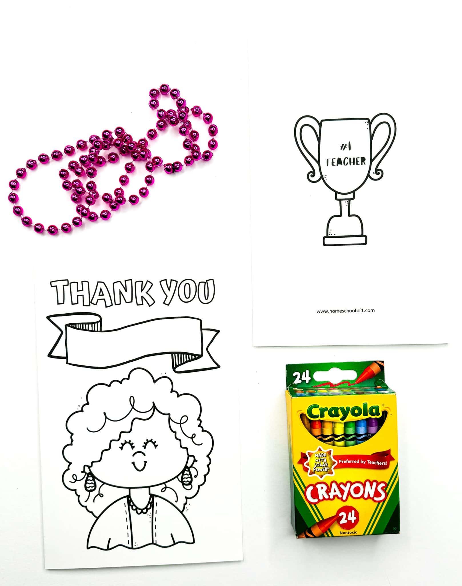 Free Printable Teacher Appreciation Cards to Color