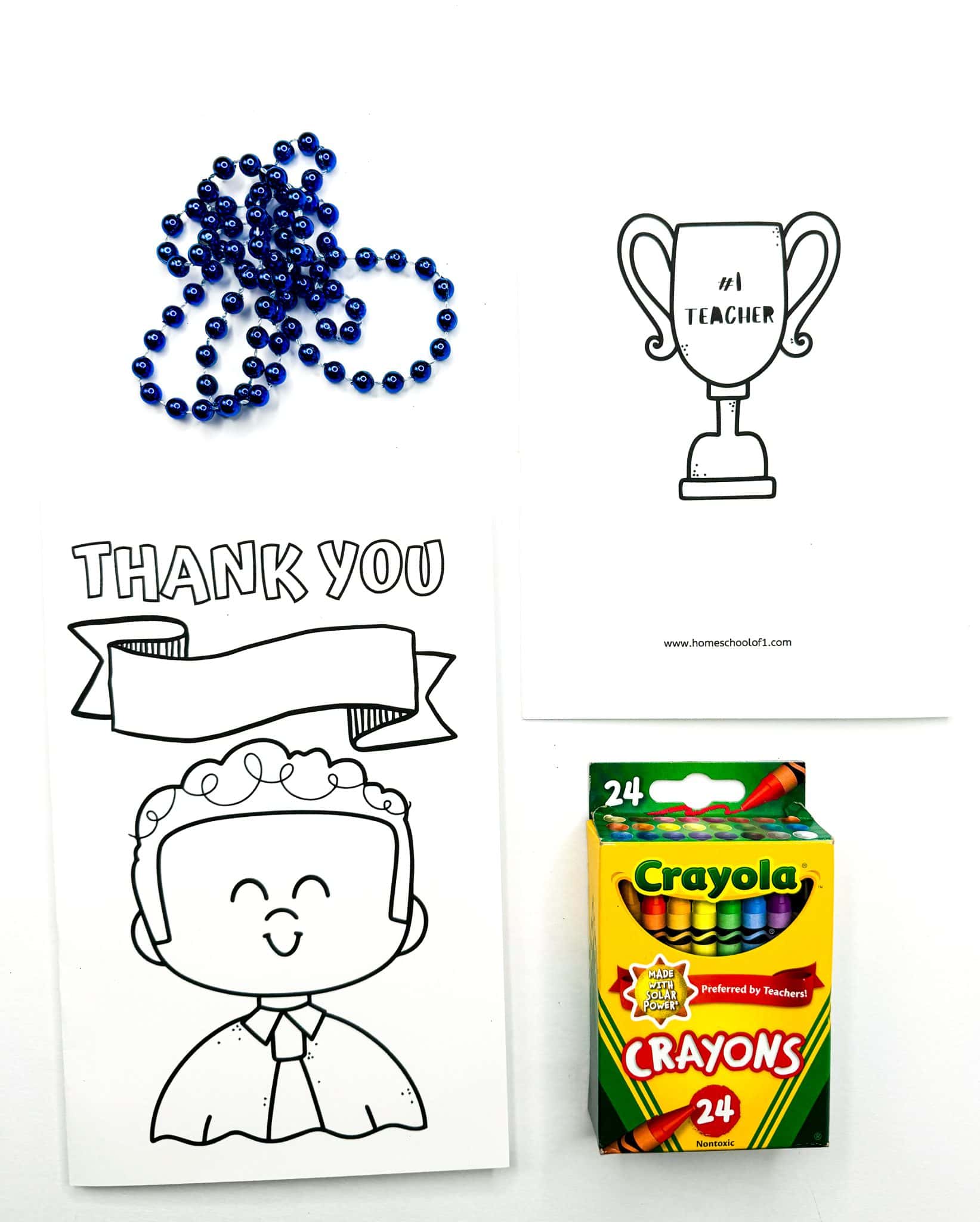 Free Printable Teacher Appreciation Cards to Color