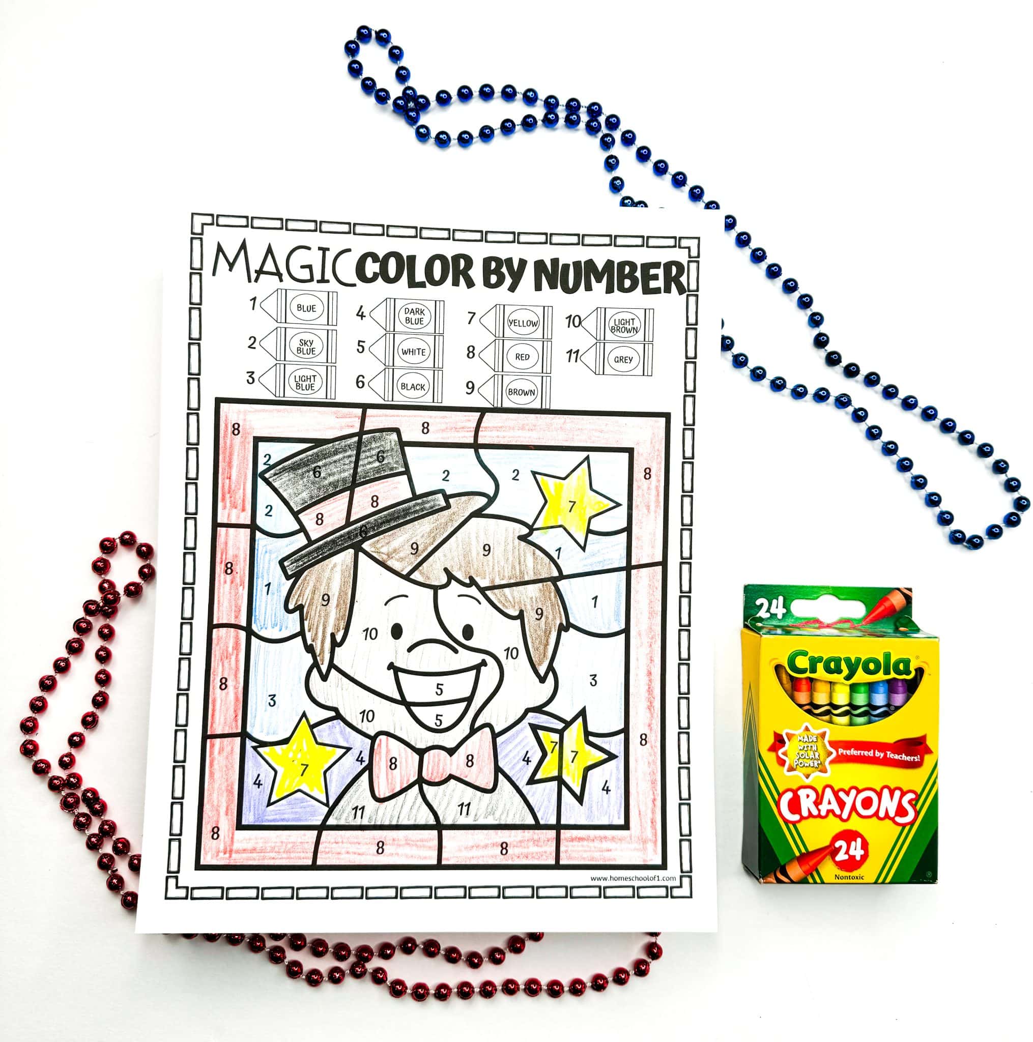 Free Magician Coloring Pages (Color By Number)