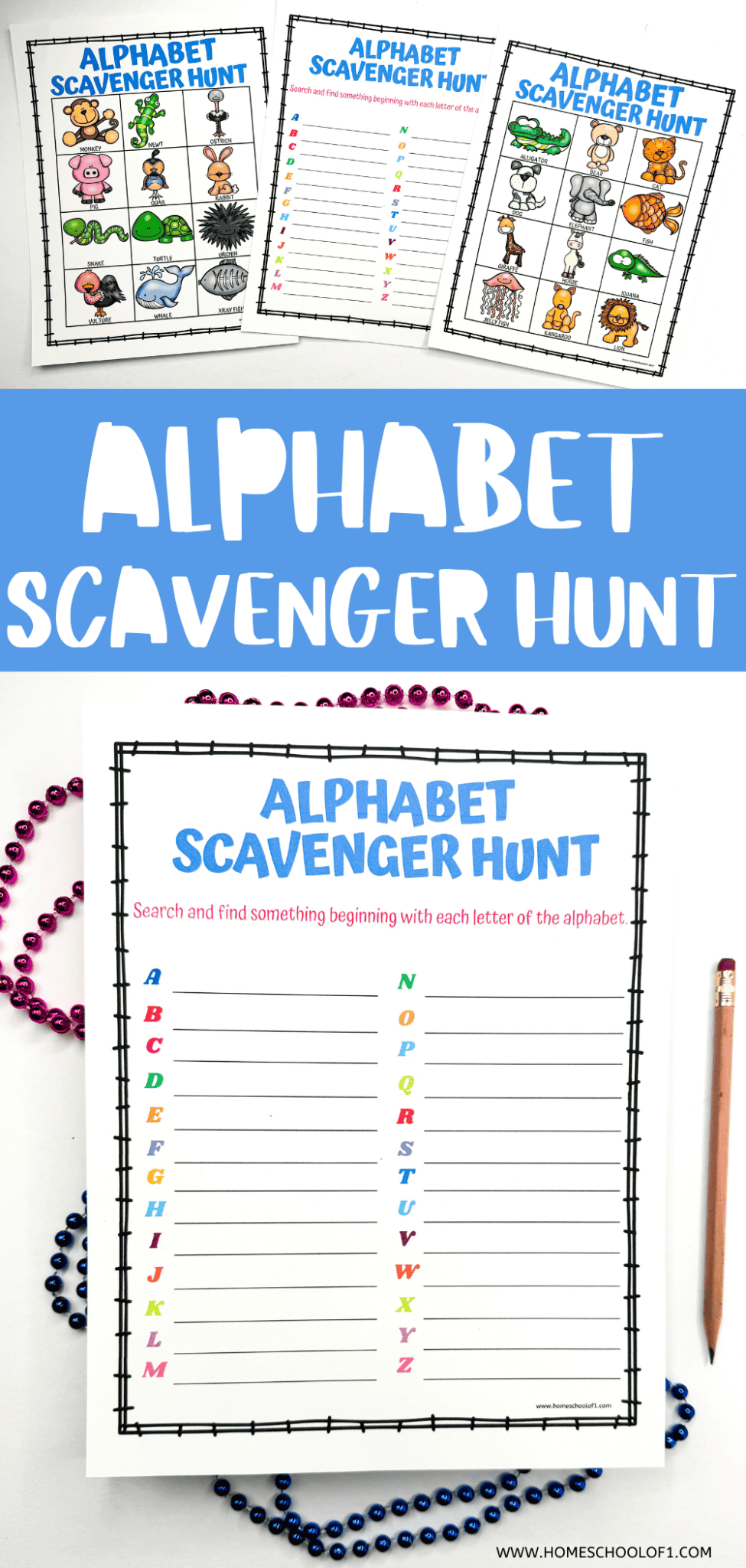 Free Alphabet Scavenger Hunt Printable