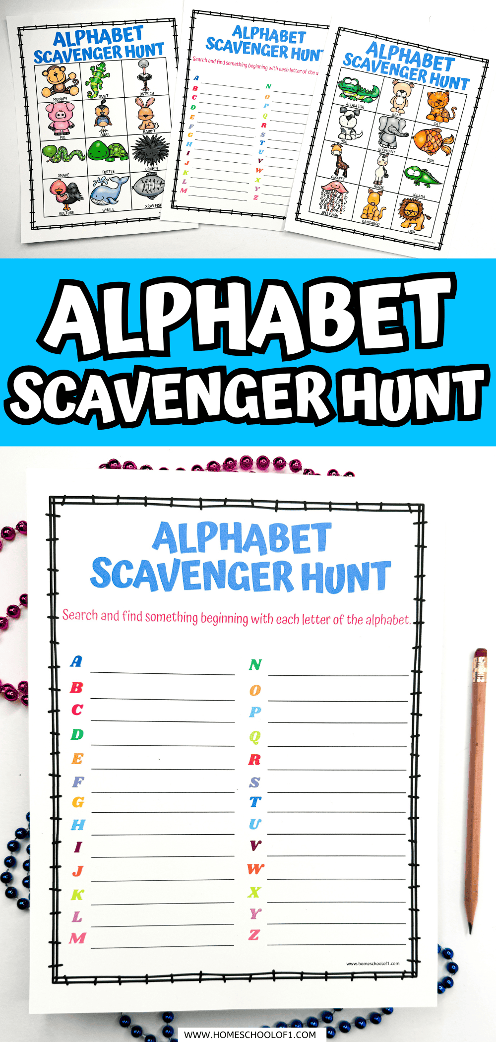 Free Alphabet Scavenger Hunt Printable