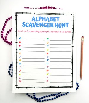 Free ABC Scavenger Hunt Printable