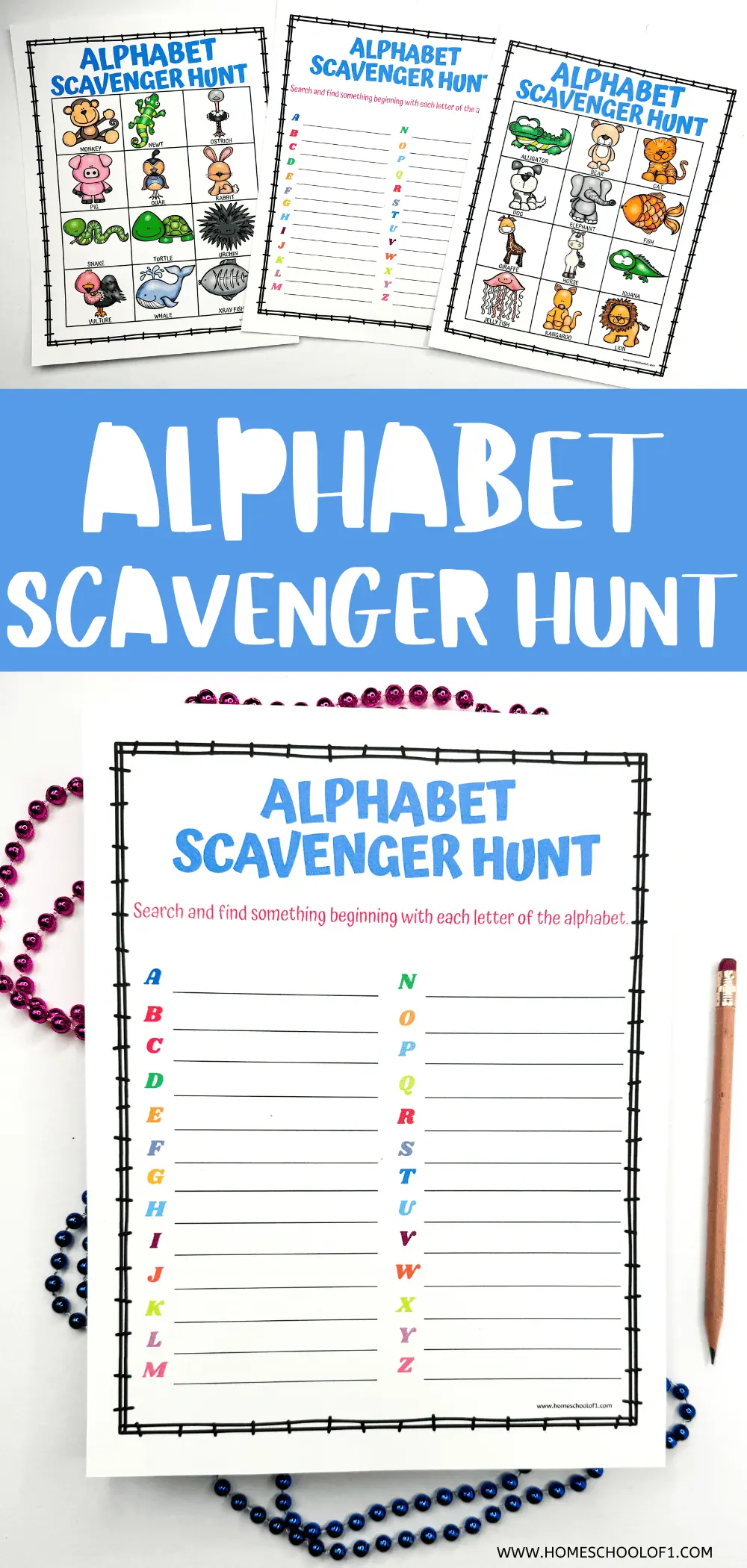 Free Alphabet Scavenger Hunt Printable