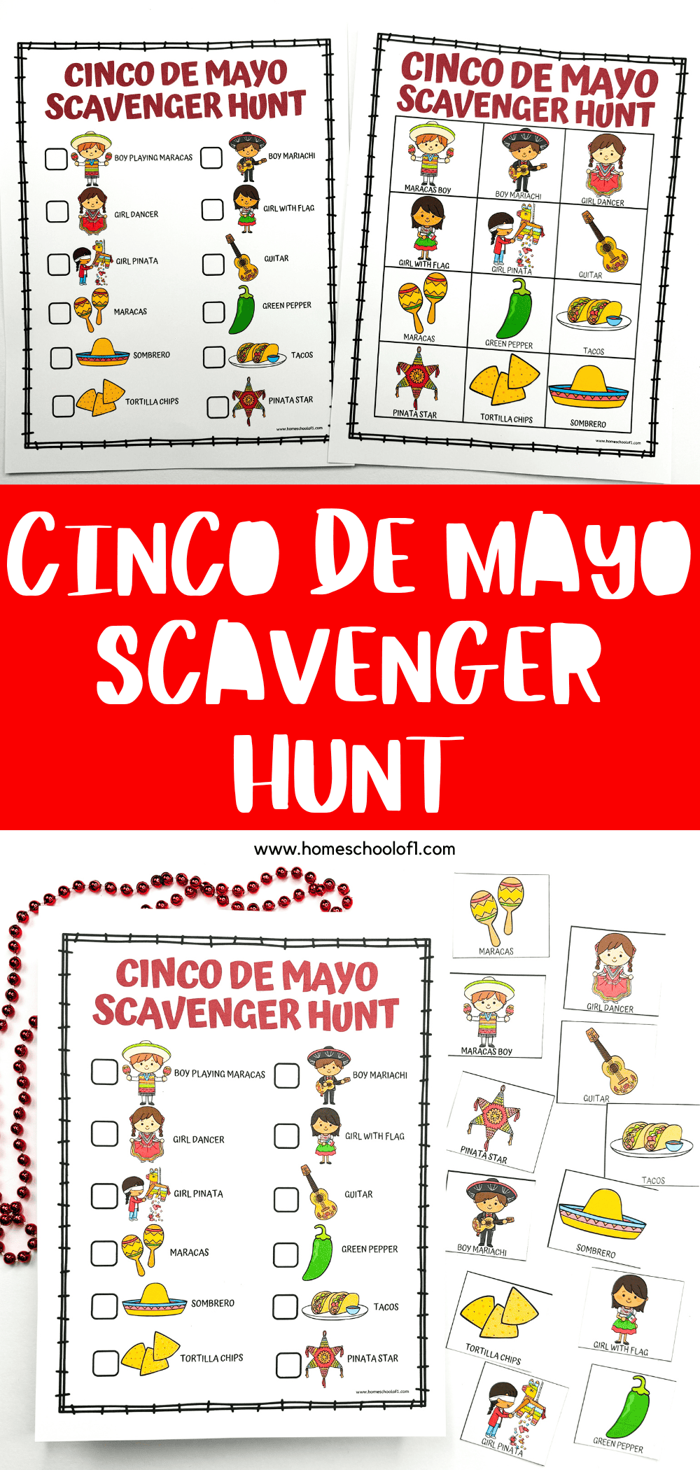 Free Cinco de Mayo Scavenger Hunt Printable for Kids