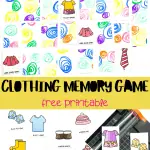 Free Clothes Memory Game Printable