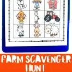 Farm Scavenger Hunt Free Printable