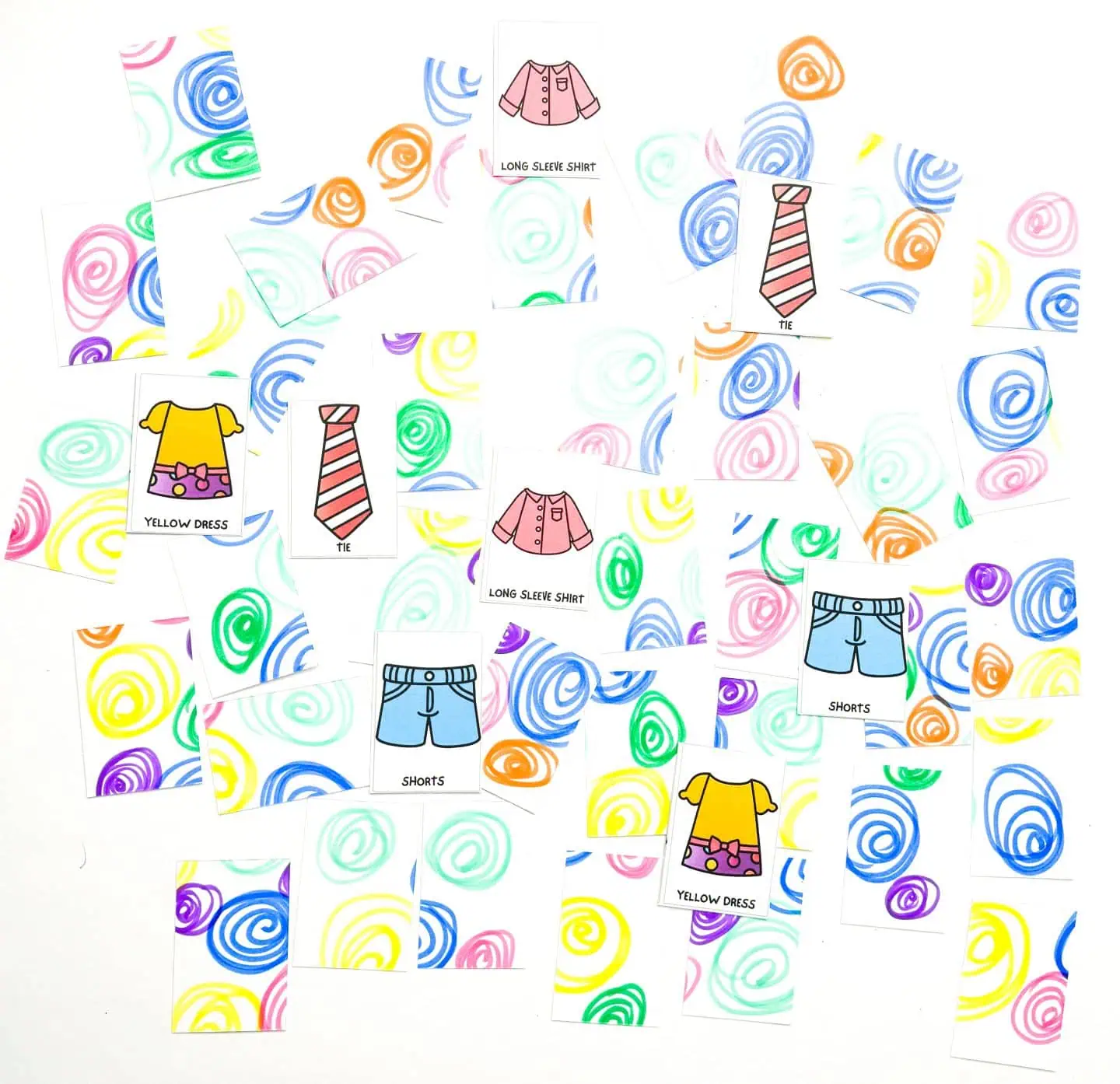 Free Clothes Memory Game Printable