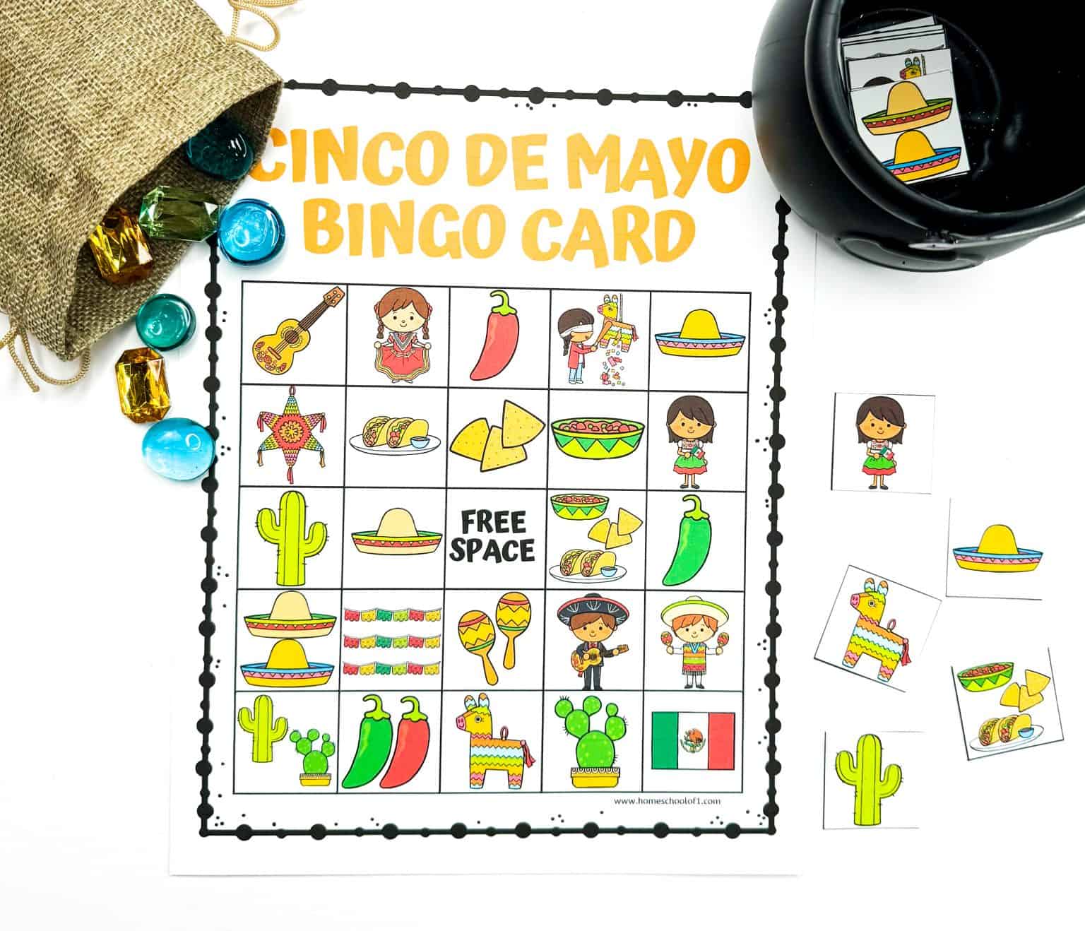Free Printable Cinco de Mayo Bingo Game for Kids